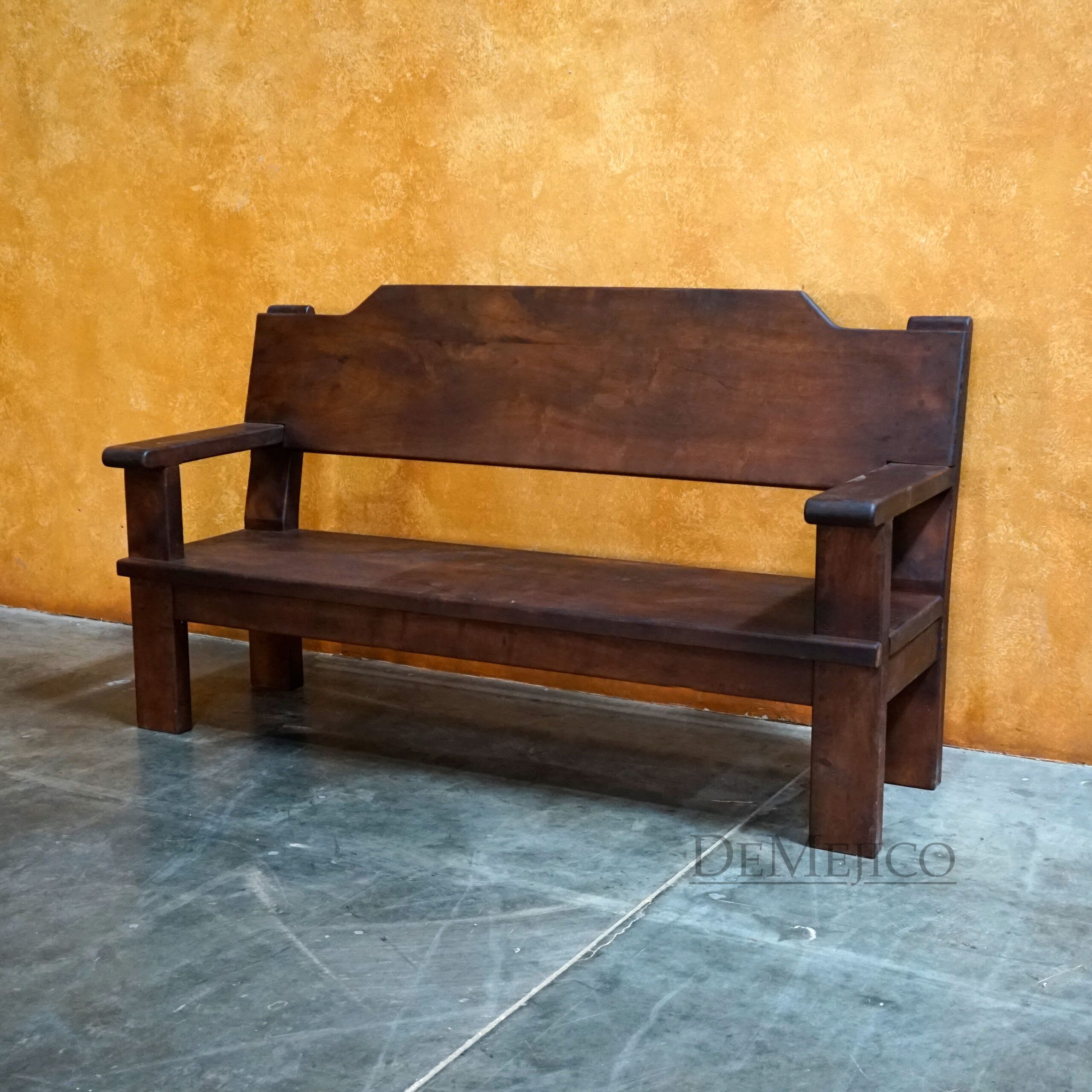 Banca Zapopan, Spanish Modern Bench, Mesquite Bench - Demejico